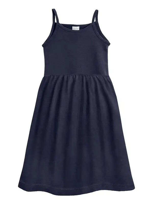 CITY THREADS Organic Cotton Empire Waist Camisole Dress - Navy