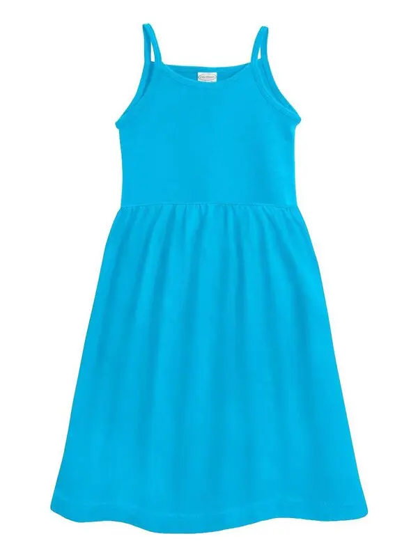 CITY THREADS Organic Cotton Empire Waist Camisole Dress - Turquoise
