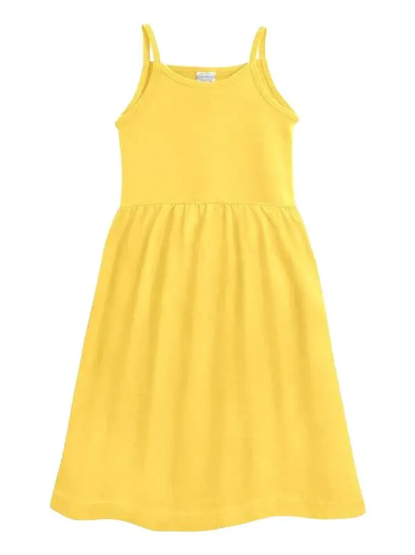 CITY THREADS Organic Cotton Empire Waist Camisole Dress - Yellow