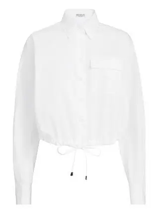 Brunello Cucinelli Crop Shirt - White