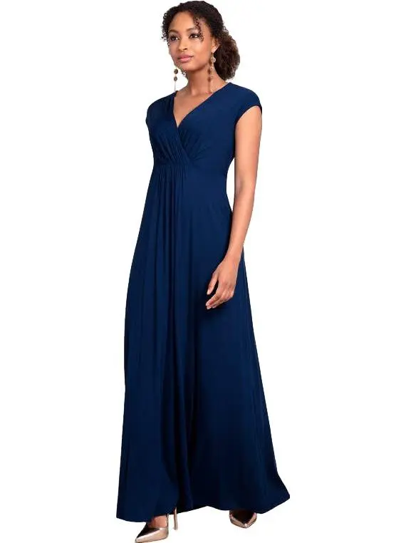 ALIE STREET LONDON Sophia Maxi Dress - Navy Blue