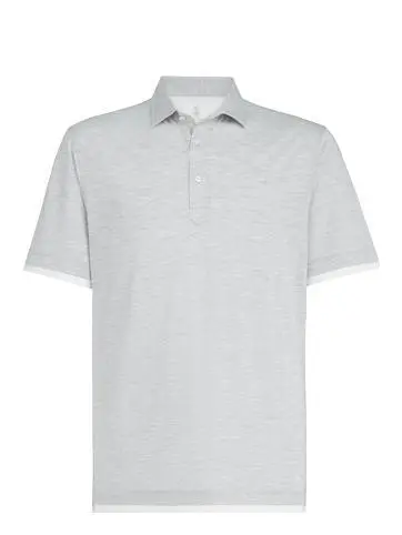 Brunello Cucinelli Polo With Shirt Collar - Off-white