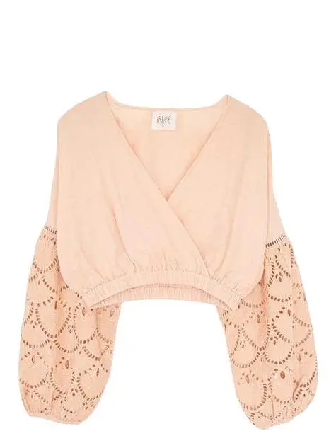GUADALUPE DESIGN Leyenda Cross Blouse - Pink