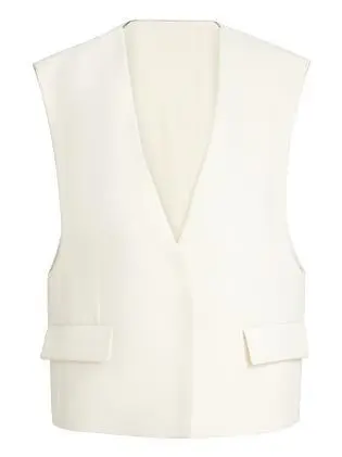 Brunello Cucinelli Double Twill Crêpe Vest - Ivory