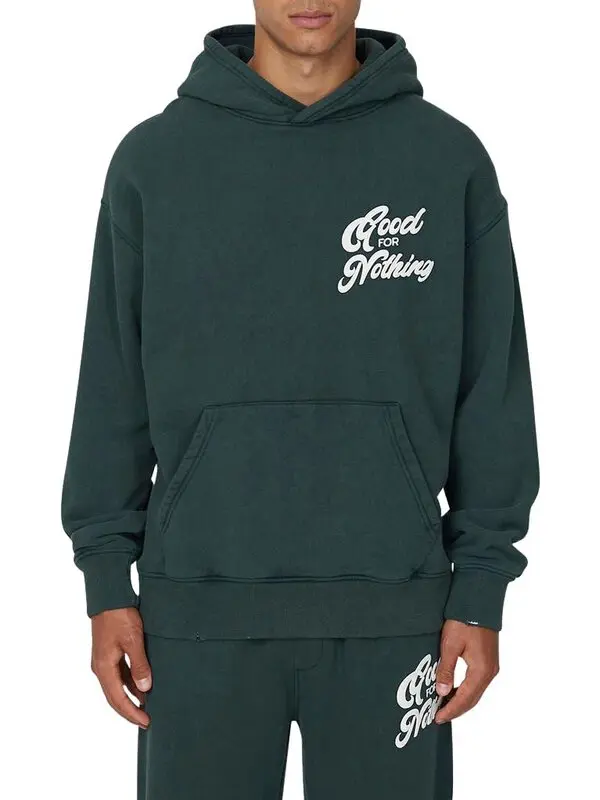 GOOD FOR NOTHING Relaxed Fit Hoodie - Green