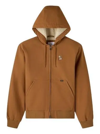 OVO Sherpa Lined Hooded Work Jacket - Brown