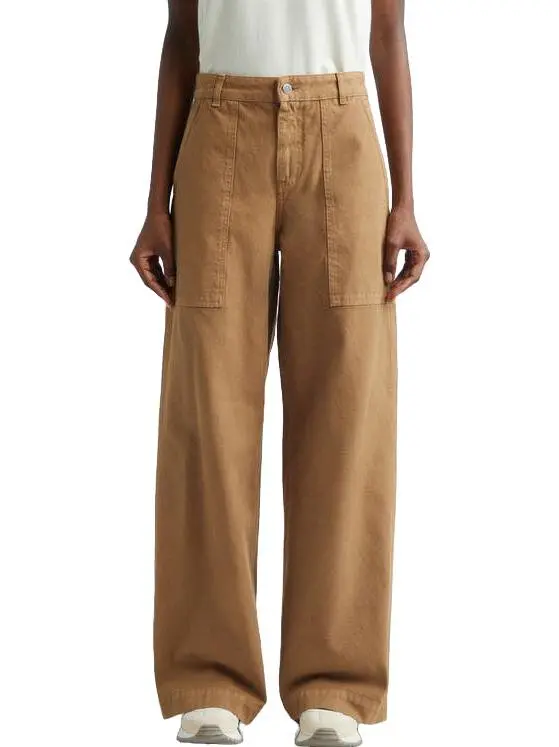 Moncler Cotton Canvas Pants - Neutral