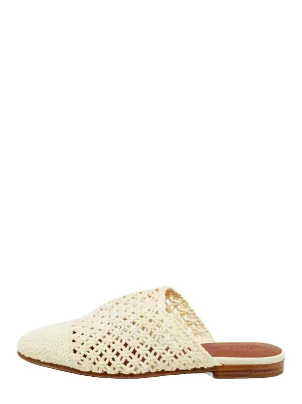 Loro Piana Crochet Flat Mules - Neutrals