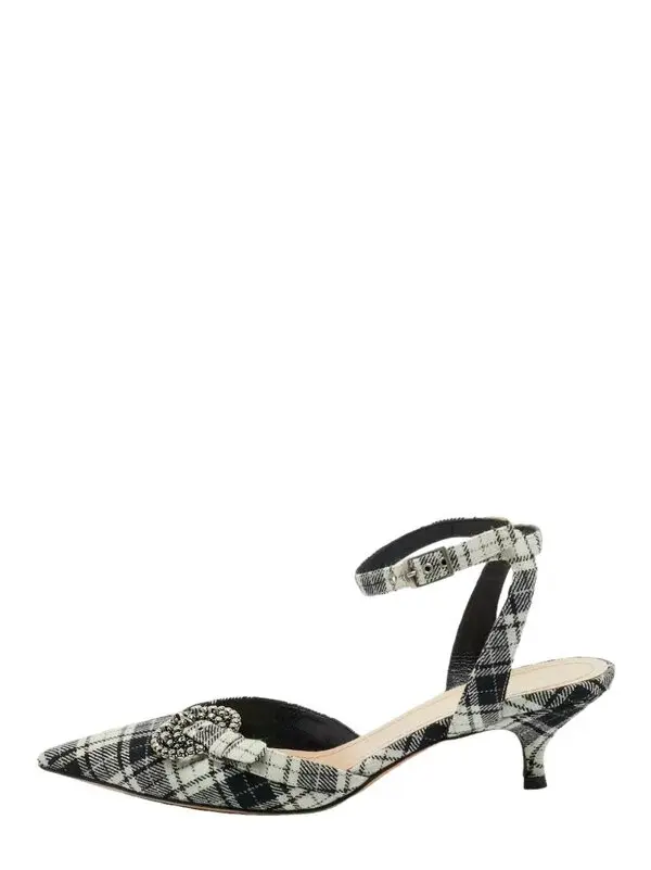 Dior Gang Brocade Tartan Pumps - White