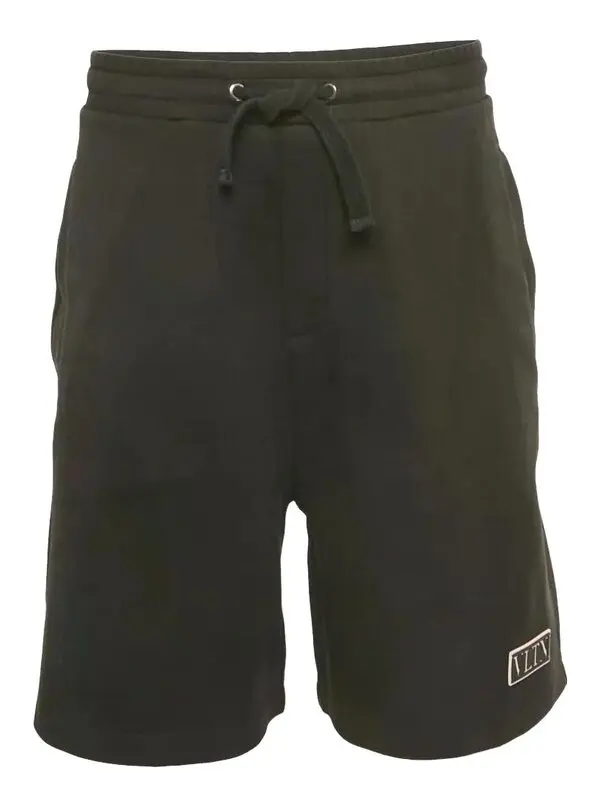 Valentino Garavani Logo-appliqué Shorts - Black