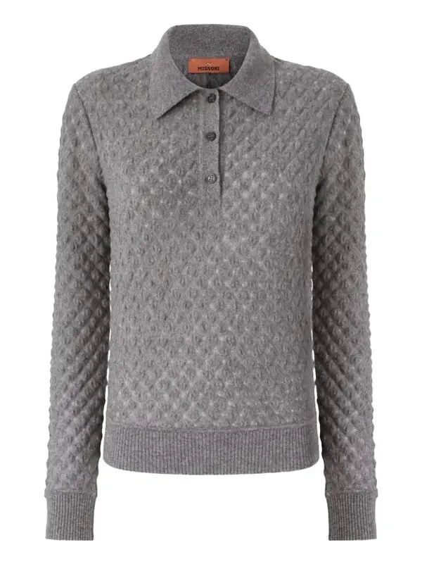 Missoni Cashmere Polo Shirt - Grey