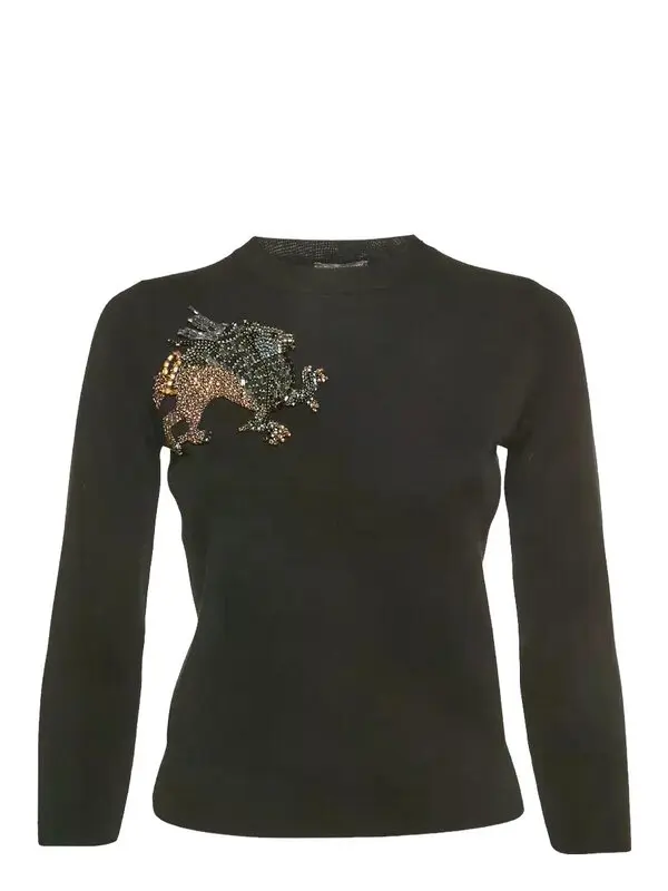 Alexander McQueen Rhinestone-embellished Sweater - Black
