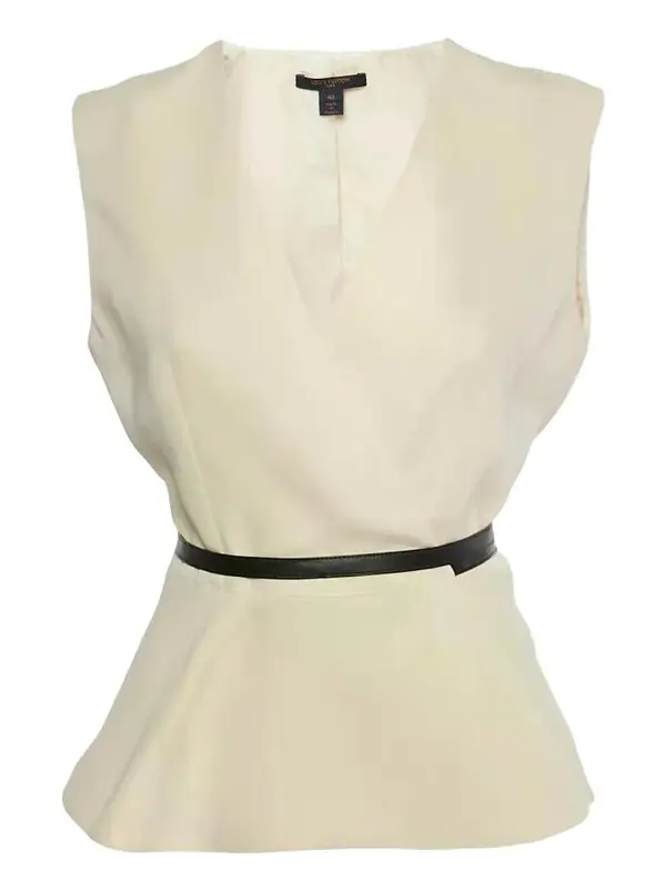 LOUIS VUITTON Belted Sleeveless Top - Neutrals