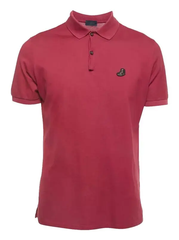 LANVIN Logo-patch Polo Shirt - Red