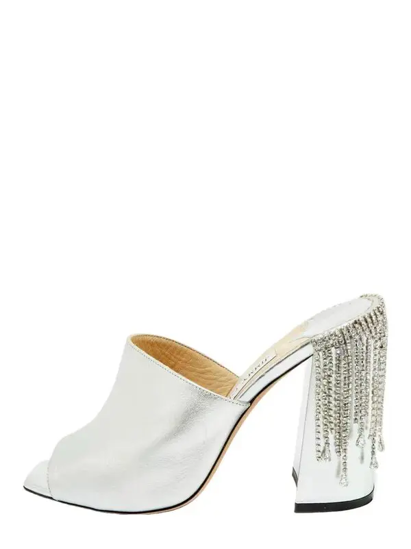 JIMMY CHOO Baia Crystal-embellished Sandals - Silver