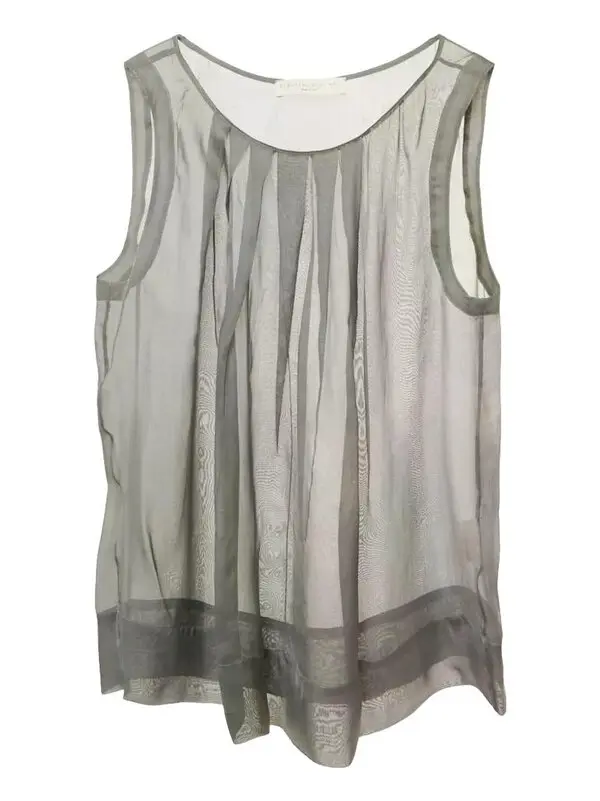 Stella McCartney Sheer Sleeveless Blouse - Grey