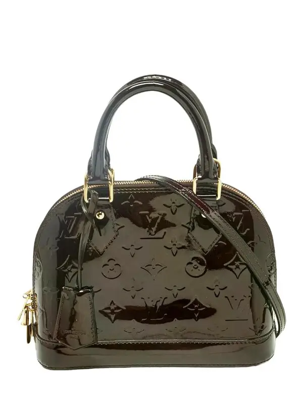 LOUIS VUITTON Alma Monogram Vernis Tote Bag - Brown