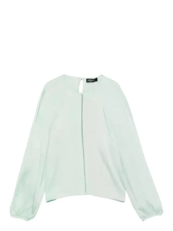 Fabiana Filippi Gathered Long Sleeve Blouse - Green
