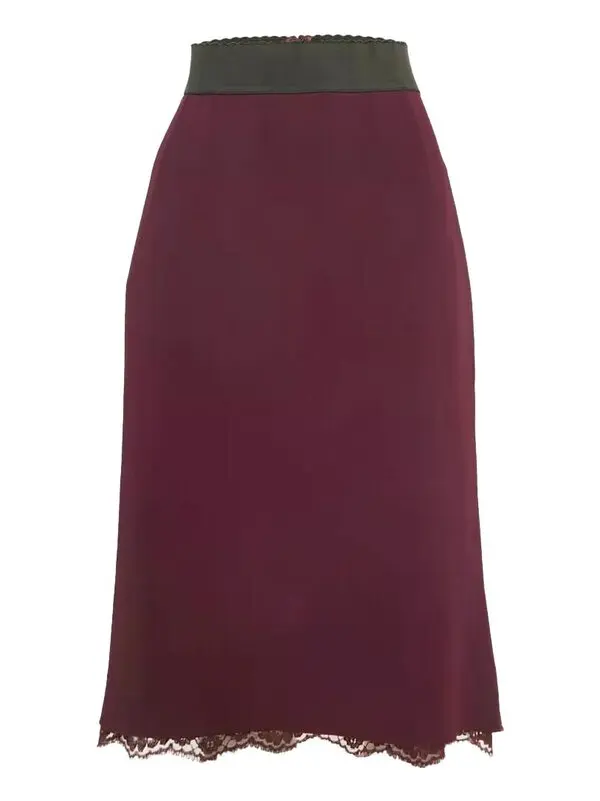 Dolce & Gabbana Crepe Pencil Skirt - Purple