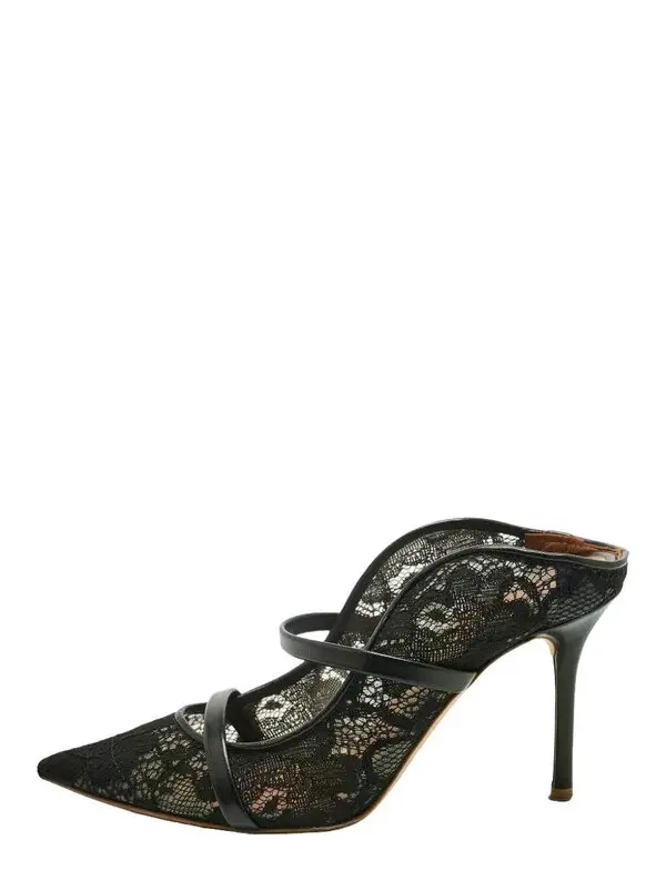 MALONE SOULIERS Lace Leather Sandals - Black