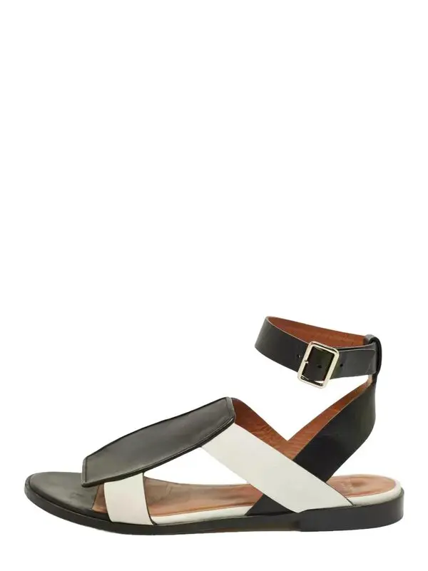 Givenchy Leather Flat Sandals - Black