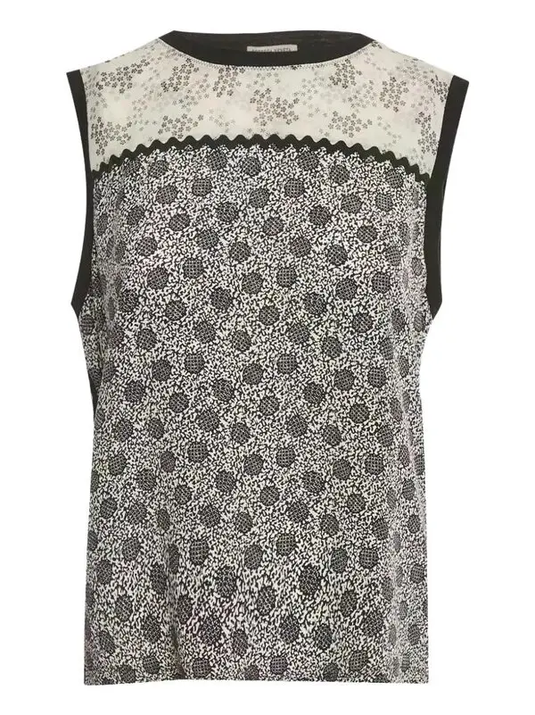 Bottega Veneta Printed Sleeveless Top - Black