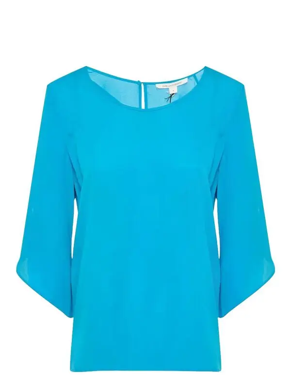 Diane Von Furstenberg Vintage Nancy Blouse - Blue