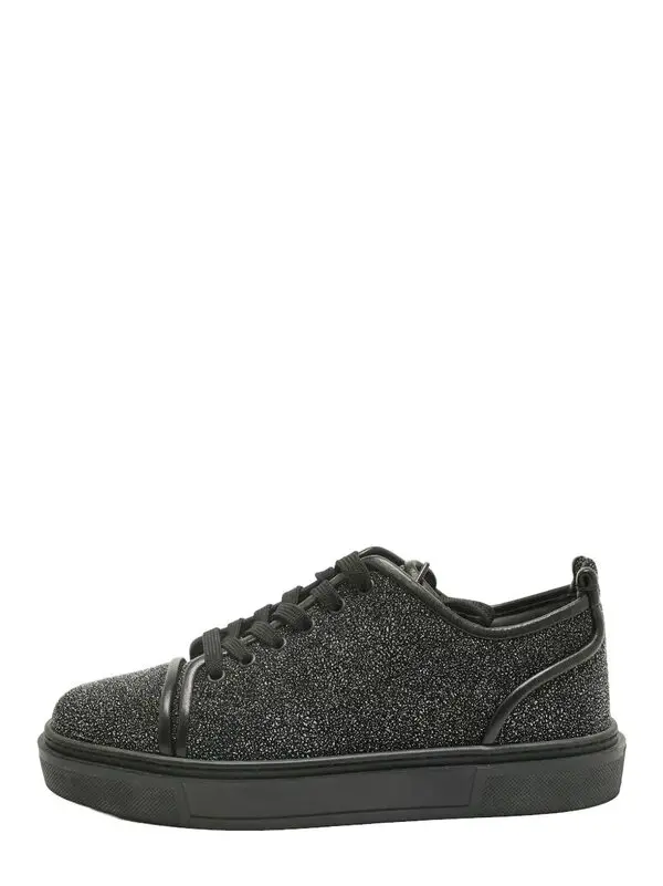 CHRISTIAN LOUBOUTIN Adolon Glitter-embellished Sneakers - Black