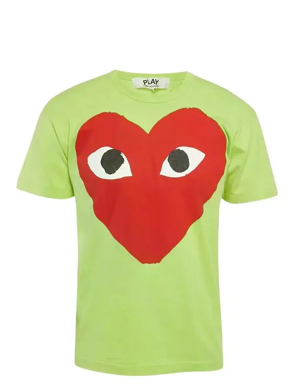 Comme Des Garçons Heart-print T-shirt - Green