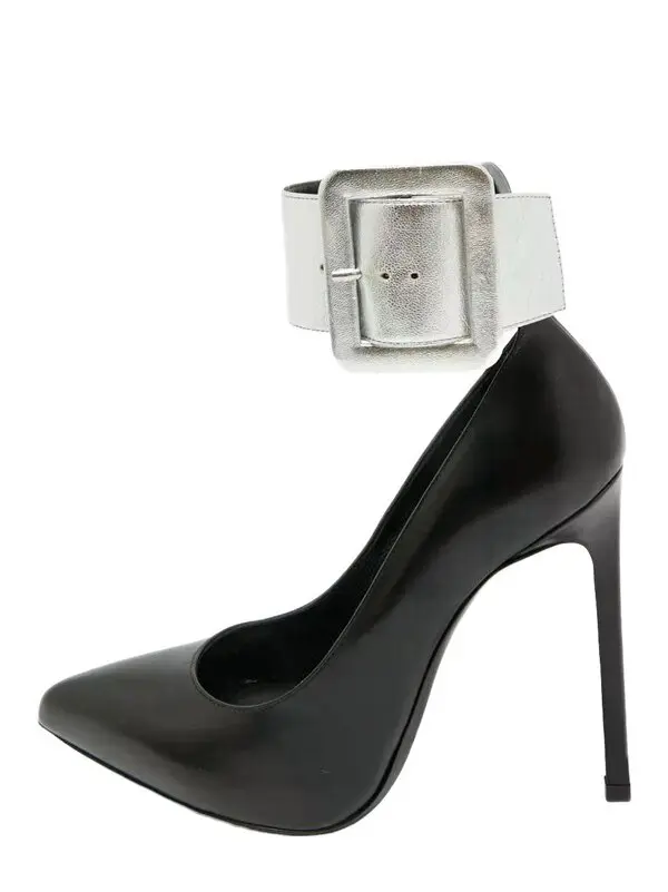 Saint Laurent Ankle-cuff Pointed Pumps - Black