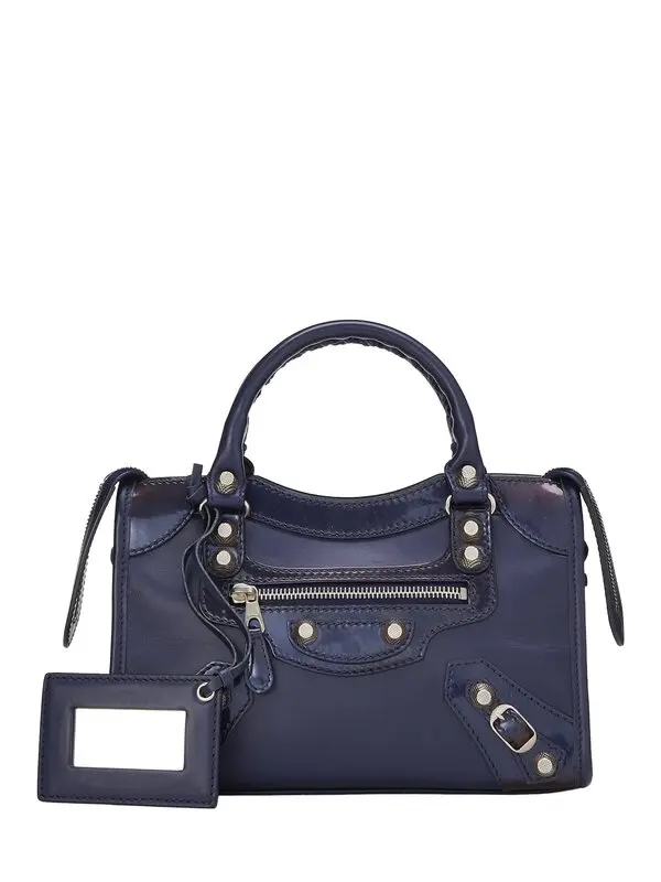 Balenciaga Calfskin Giant 12 City Bag - Navy