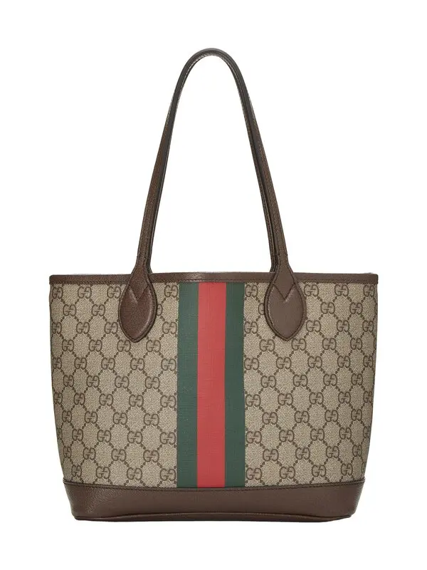 Gucci Gg Supreme Ophidia Tote - Brown