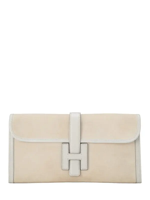 Hermès Jige Elan 29 Doblis Clutch - Cream