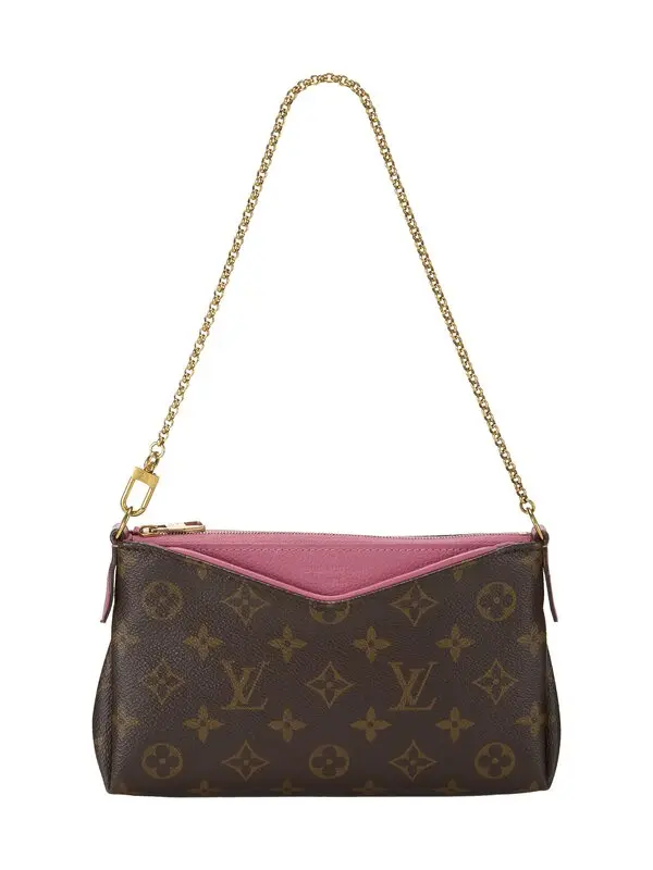 LOUIS VUITTON Monogram Pallas Clutch - Brown