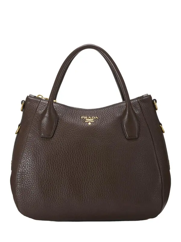 Prada Vitello Daino Sacca 2 Manici - Brown