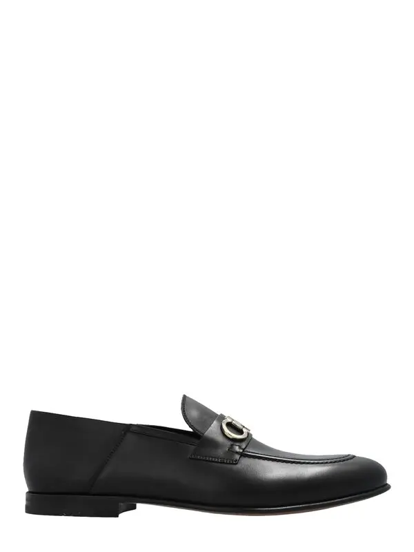 FERRAGAMO Leather Loafers - Black