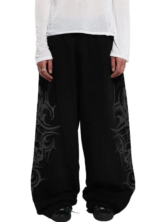 JADED LONDON Glitter Tattoo Monster Sweatpants - Black