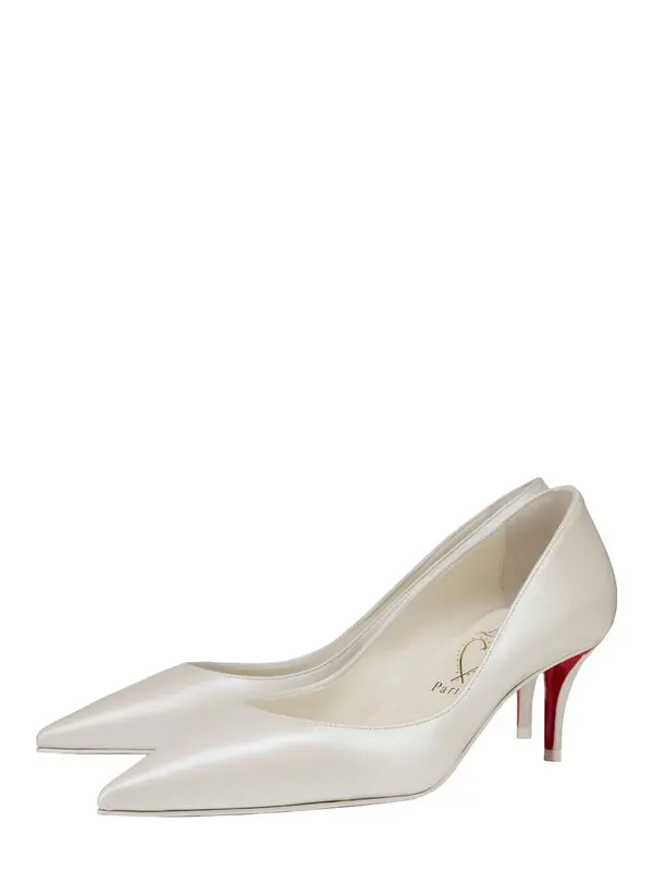 CHRISTIAN LOUBOUTIN Miss Z Pointed-toe Pumps - Bianco Nappa Perle