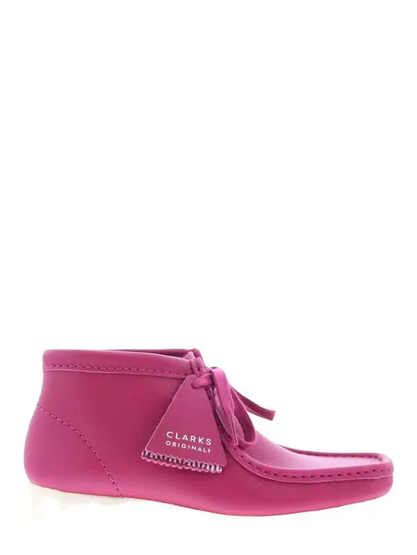 Clarks Wallabee Leather Boots - Berry