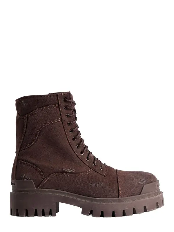 Balenciaga Combat Strike 20mm Boot - Brown