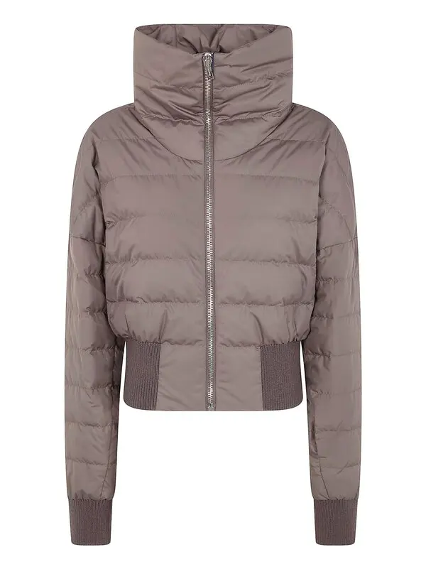 RICK OWENS MONCLER Cropped Puffer Jacket - Gray