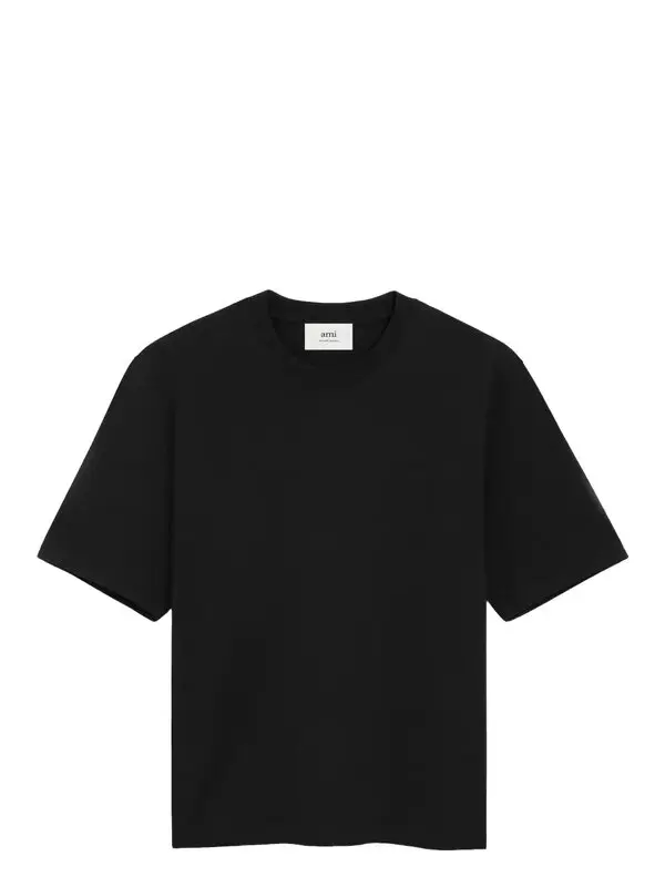 Ami Small Embossed De Coeur T-shirt - Black