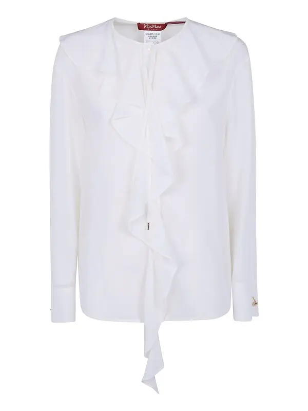Max Mara Mstepica Silk Shirt - Beige