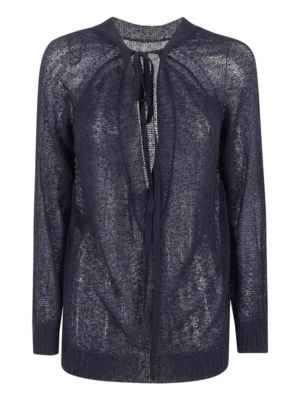 ANN DEMEULEMEESTER Comfort Sweater With V-neck - Black
