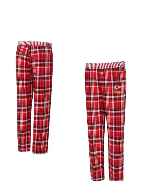 CONCEPTS SPORT Kansas City Chiefs Plaid Tri-blend Pants - Red