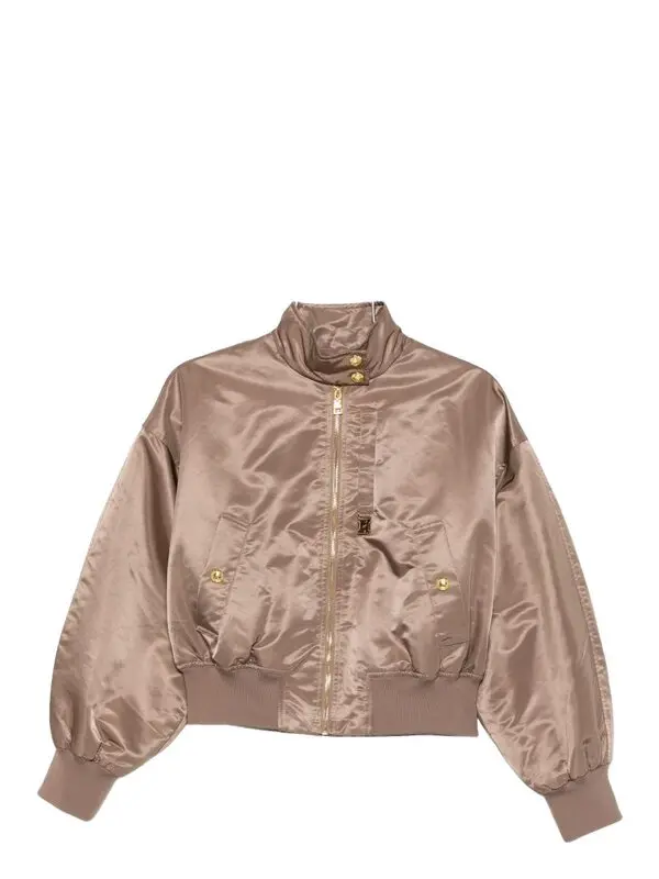 Elisabetta Franchi Nylon Blouson Jacket - Beige