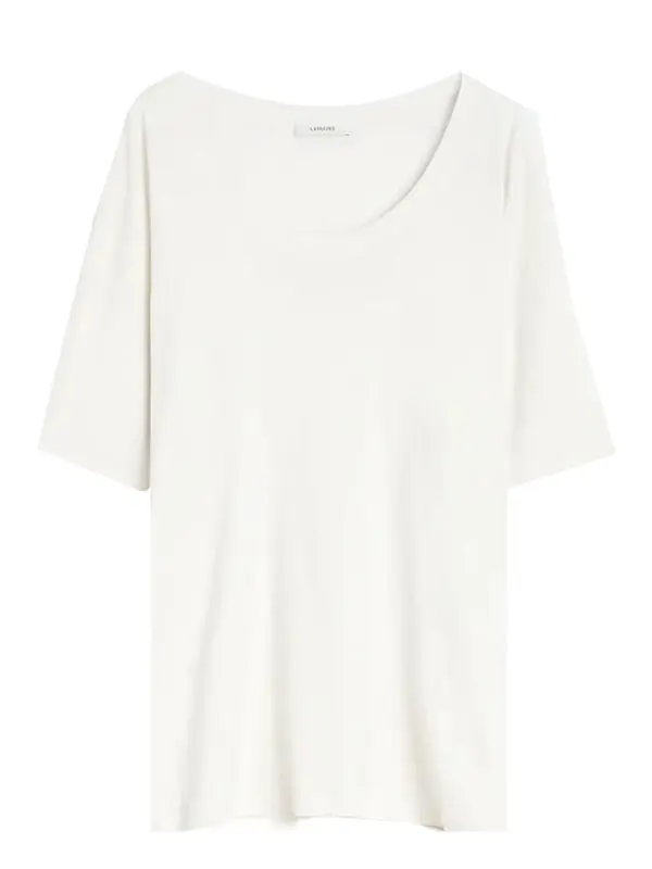 LEMAIRE Ribbed T-shirt - Cream
