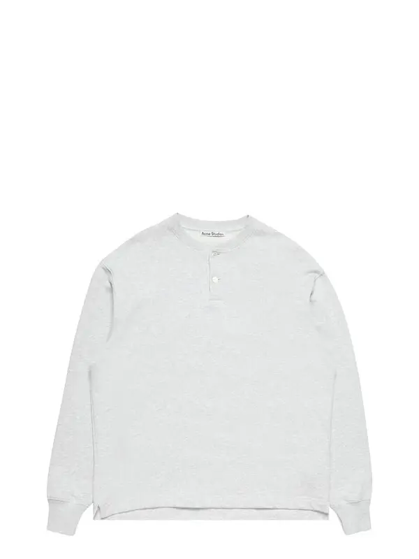 Acne Studios Henley Neck Sweatshirt - Grey