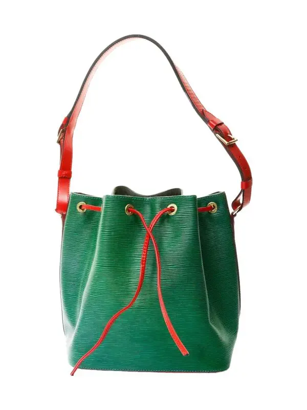 LOUIS VUITTON 1991 Petit Noé Epi Bucket Bag - Green