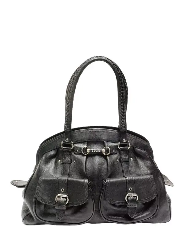 Dior 2000s Leather Tote Bag - Black